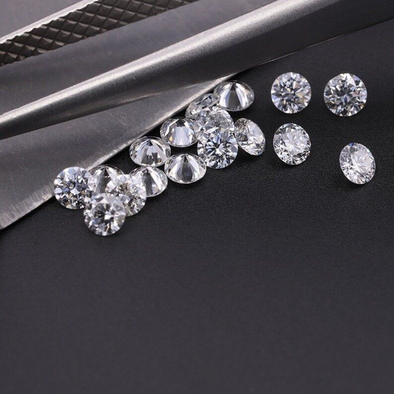 4 to 5mm Lab Grown Diamond Round Cut Diamond D VVS Loose Diamond for ...