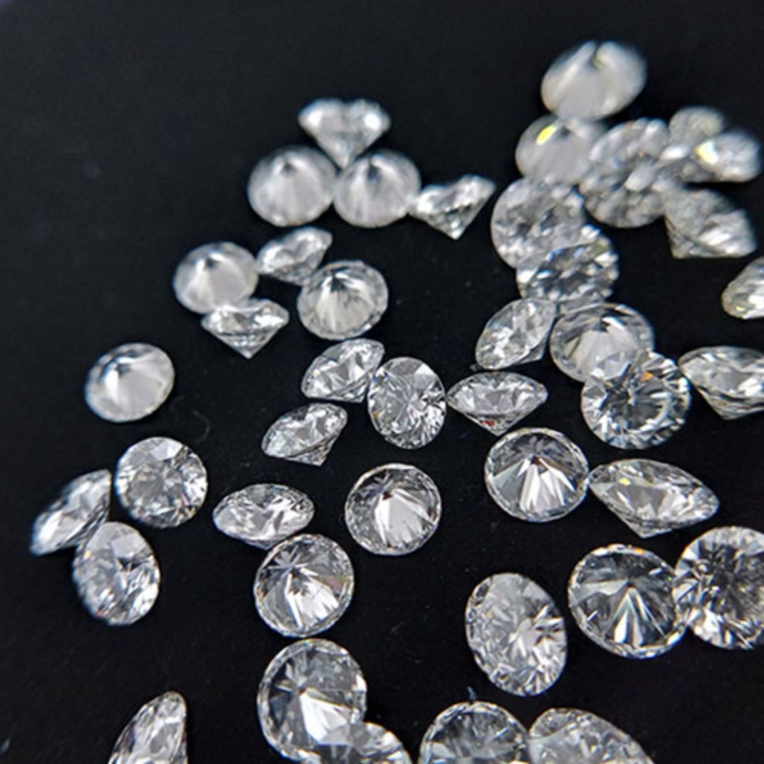 1mm to 2 Mm Lab Grown Diamond Round Cut White Diamond Gemstone Quality ...