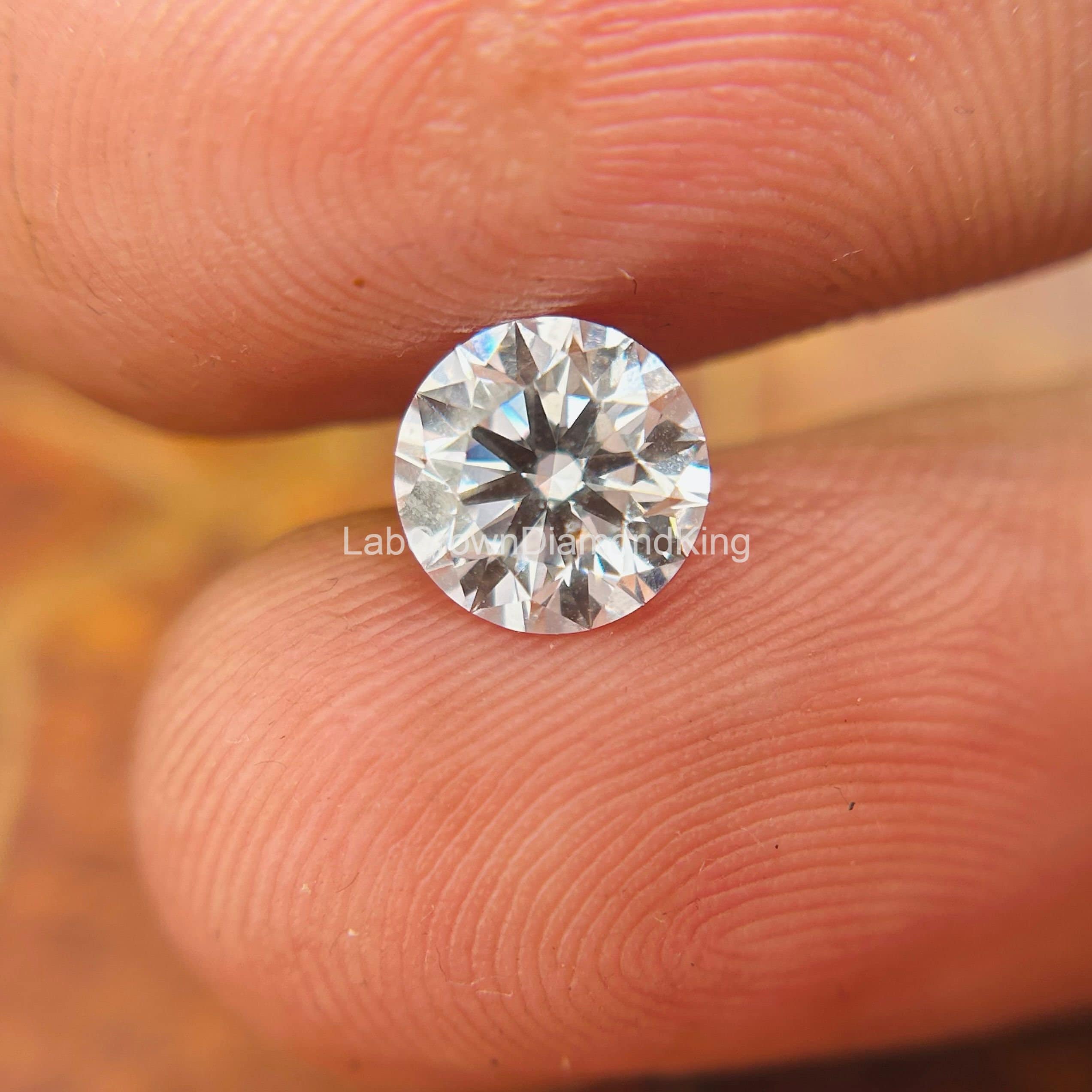 0.56 Carat D Color VVS1 Lab Grown Round Diamond Loose / Created Diamond ...