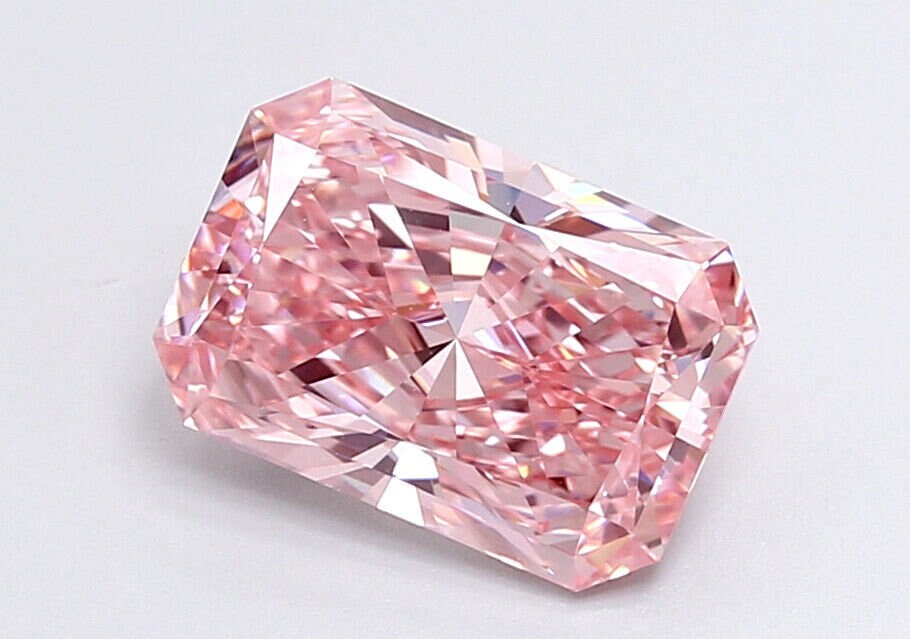 0.50 2.00 Cts Lab Grown Pink Diamond / Radiant Cut Pink Lab Grown ...