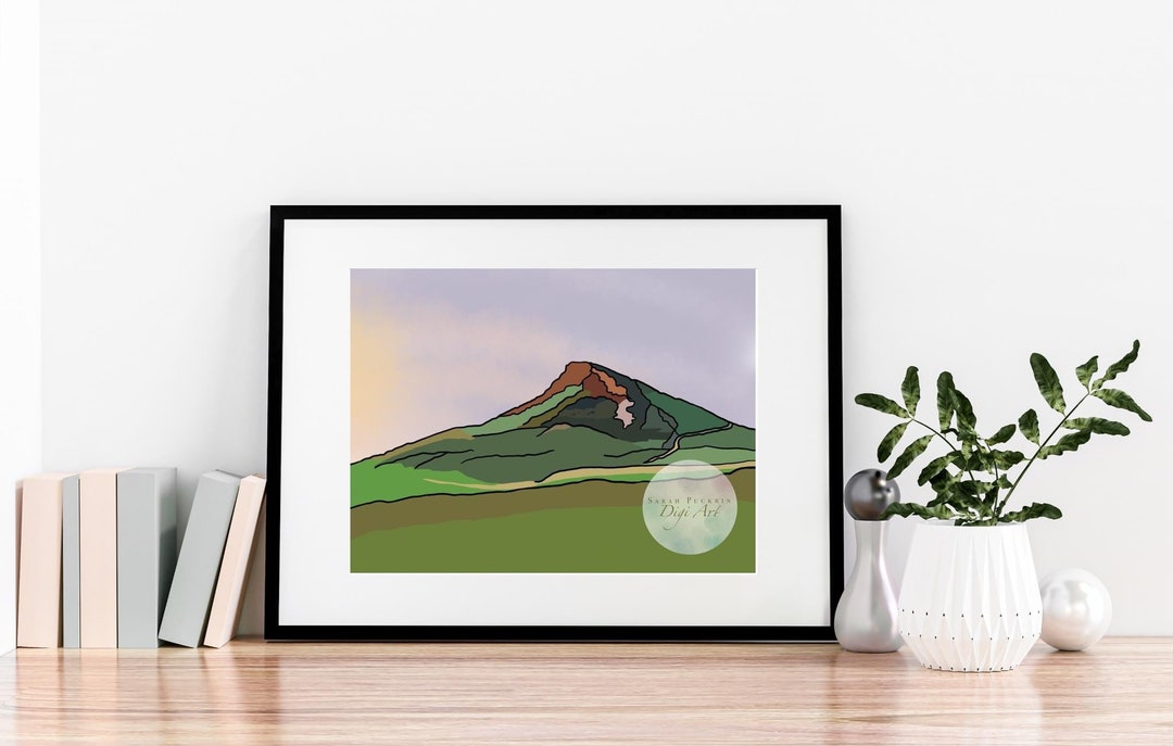 Roseberry Topping Digital Print | Illustration | Print at Home ...