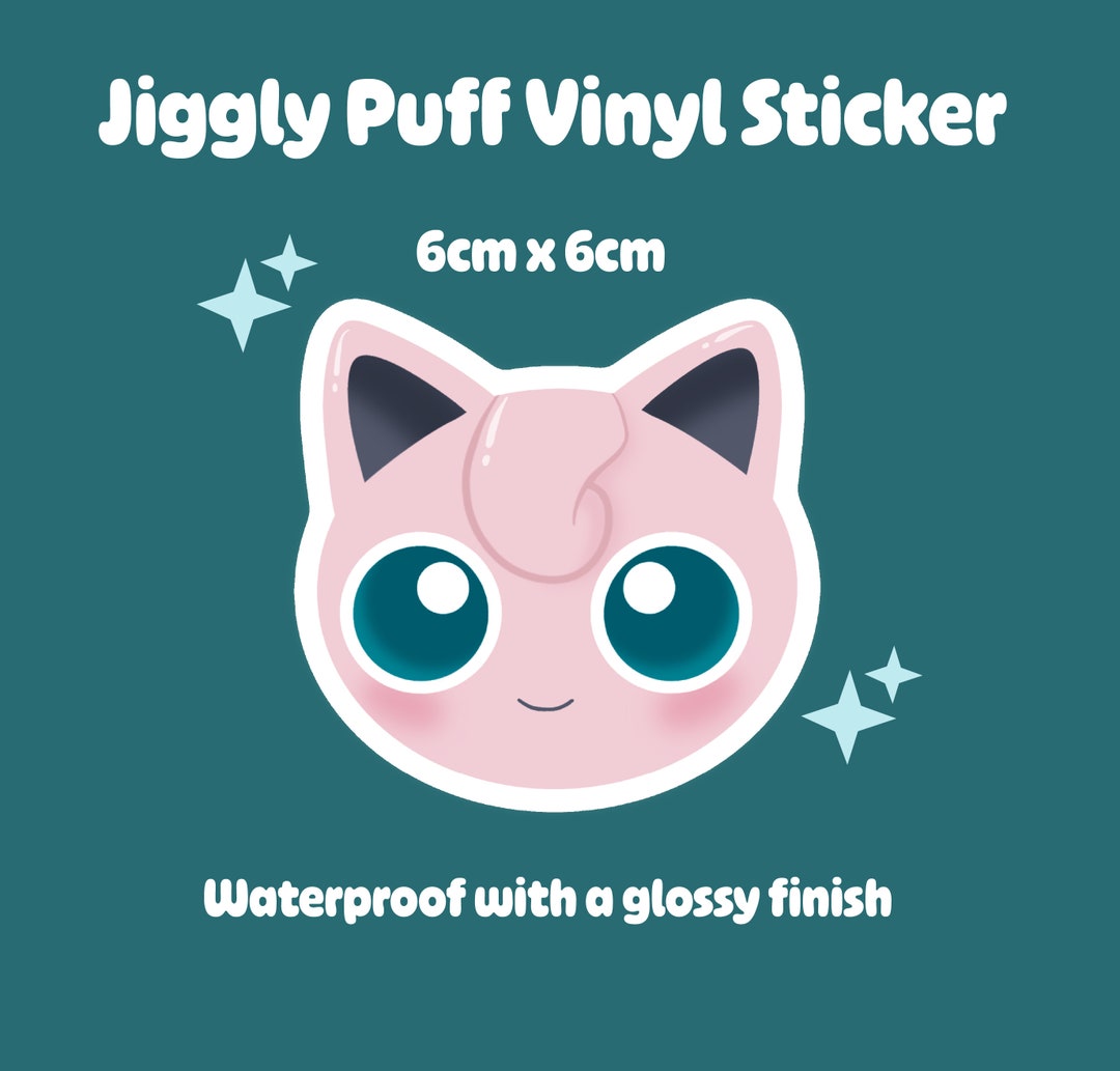 Kawaii Jigglypuff Vinyl Sticker - Cute Anime Decal for Laptop ...