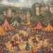 Festive Medieval Market Canvas Print Historic Fair Scene for Charming ...