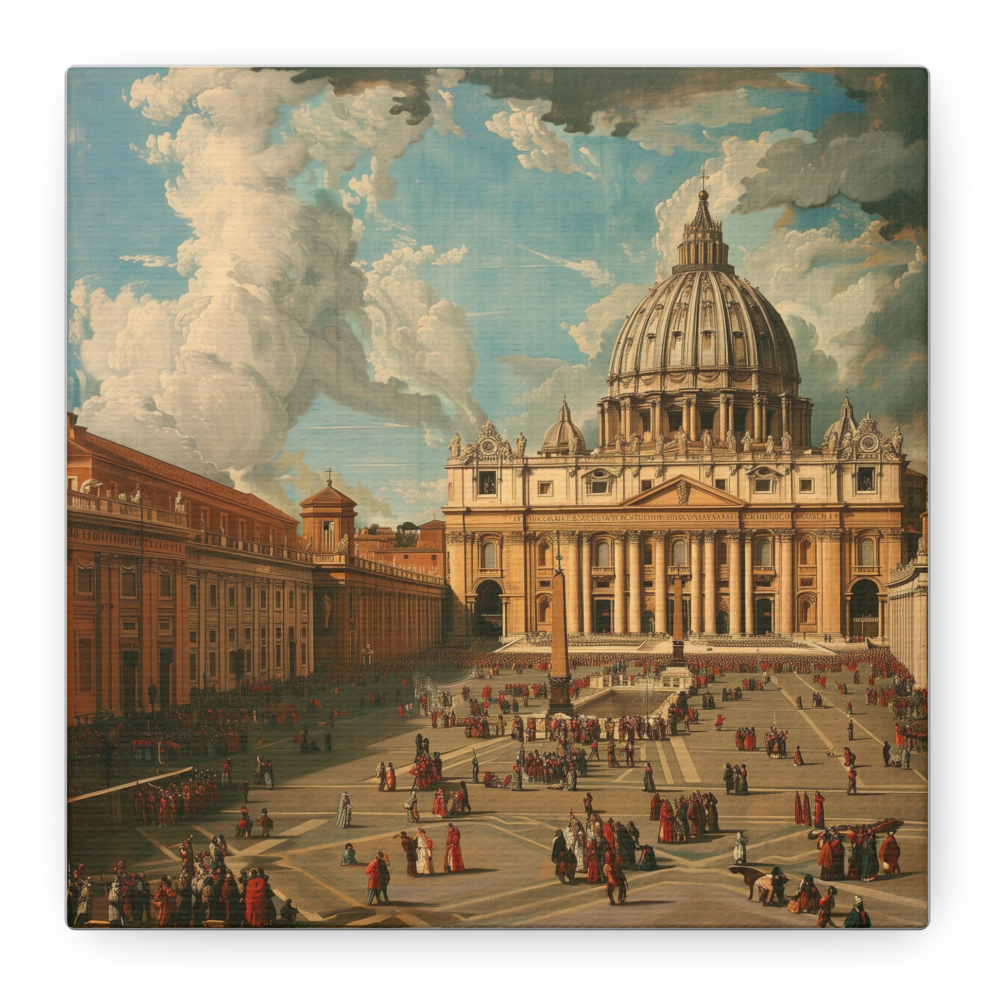 Grand St. Peter's Basilica Canvas Print Classic Vatican Art for Elegant ...