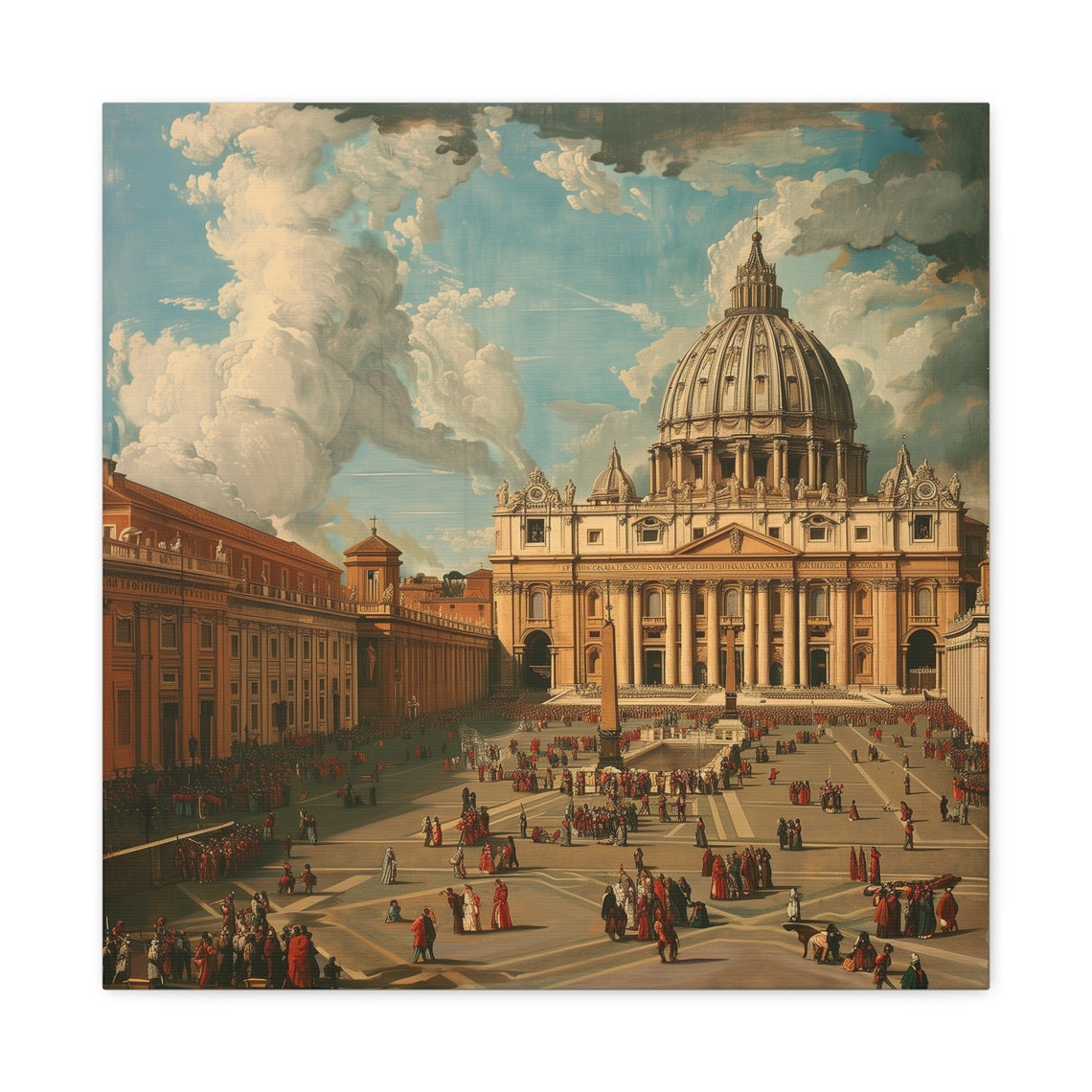 Grand St. Peter's Basilica Canvas Print Classic Vatican Art for Elegant ...