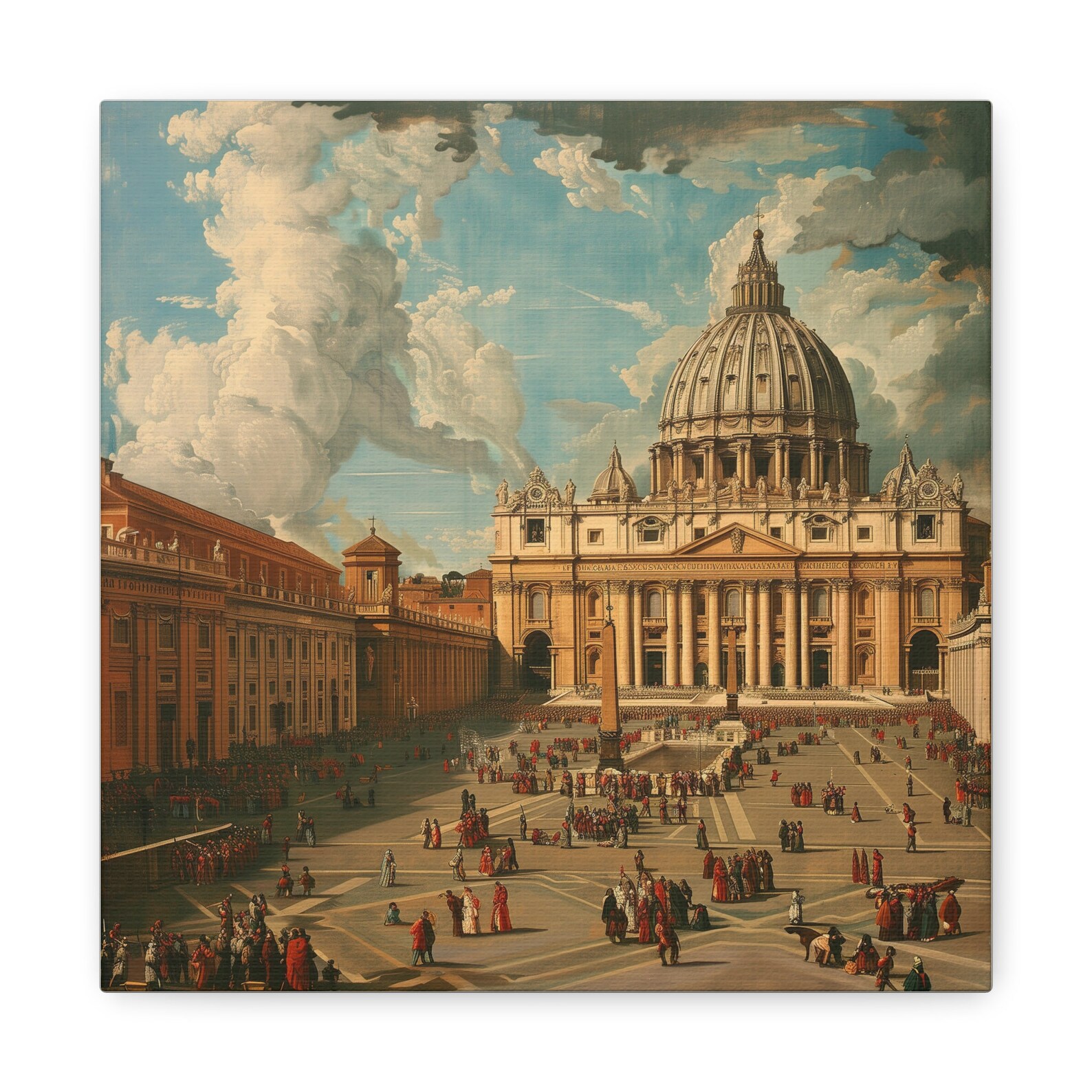 Grand St. Peter's Basilica Canvas Print Classic Vatican Art for Elegant ...