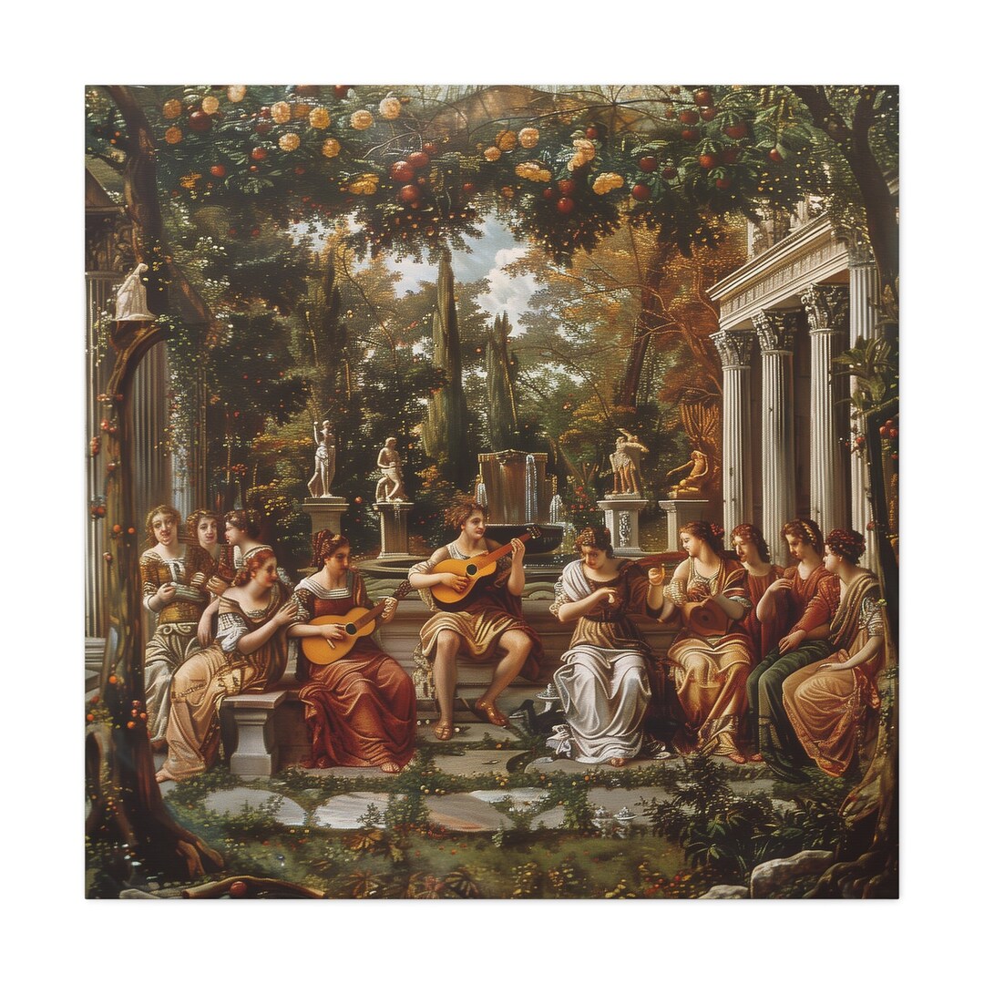 Apollo and the Muses Canvas Art Renaissance Classical Garden Scene - Etsy