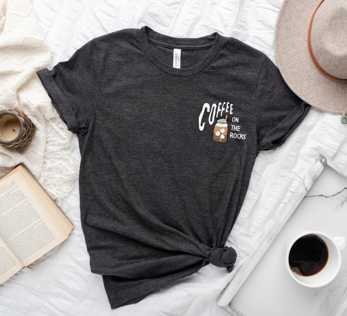 Iced Coffee Shirt, Coffee on the Rocks Shirt, Coffee Lover, Coffee ...