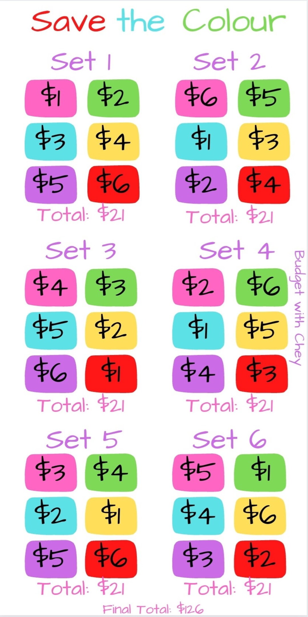 Save the Colour Tracker 126 - Etsy