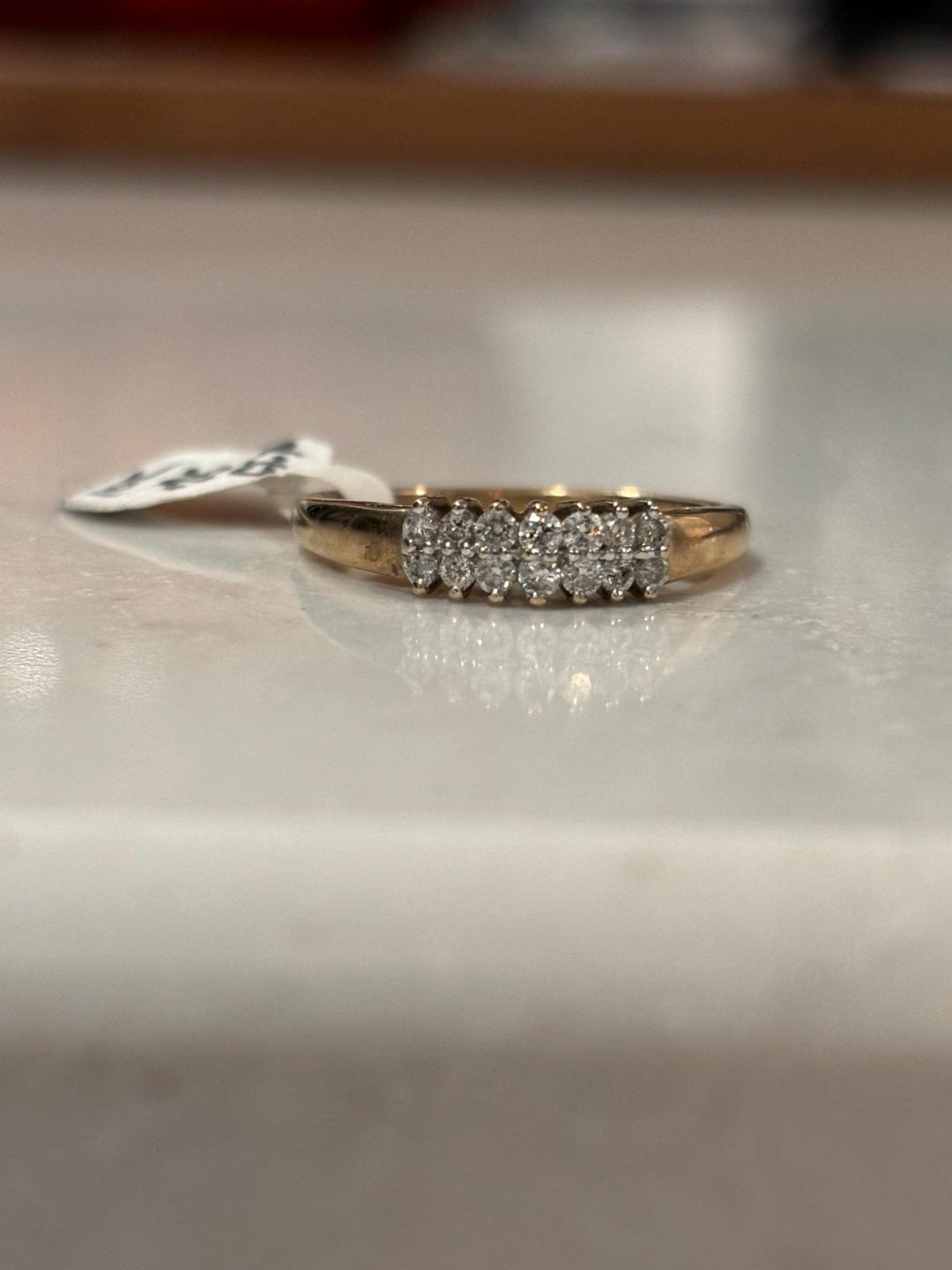 Vintage Diamond Waterfall Ring 10k Yellow Gold - Etsy