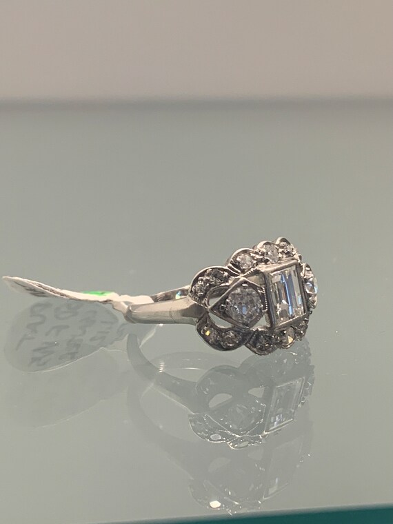 Platinum Vintage 1920’s “Queen Anne” Diamond Ring - Gem