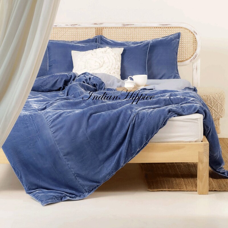 Crushed Velvet Duvet Cover - Etsy