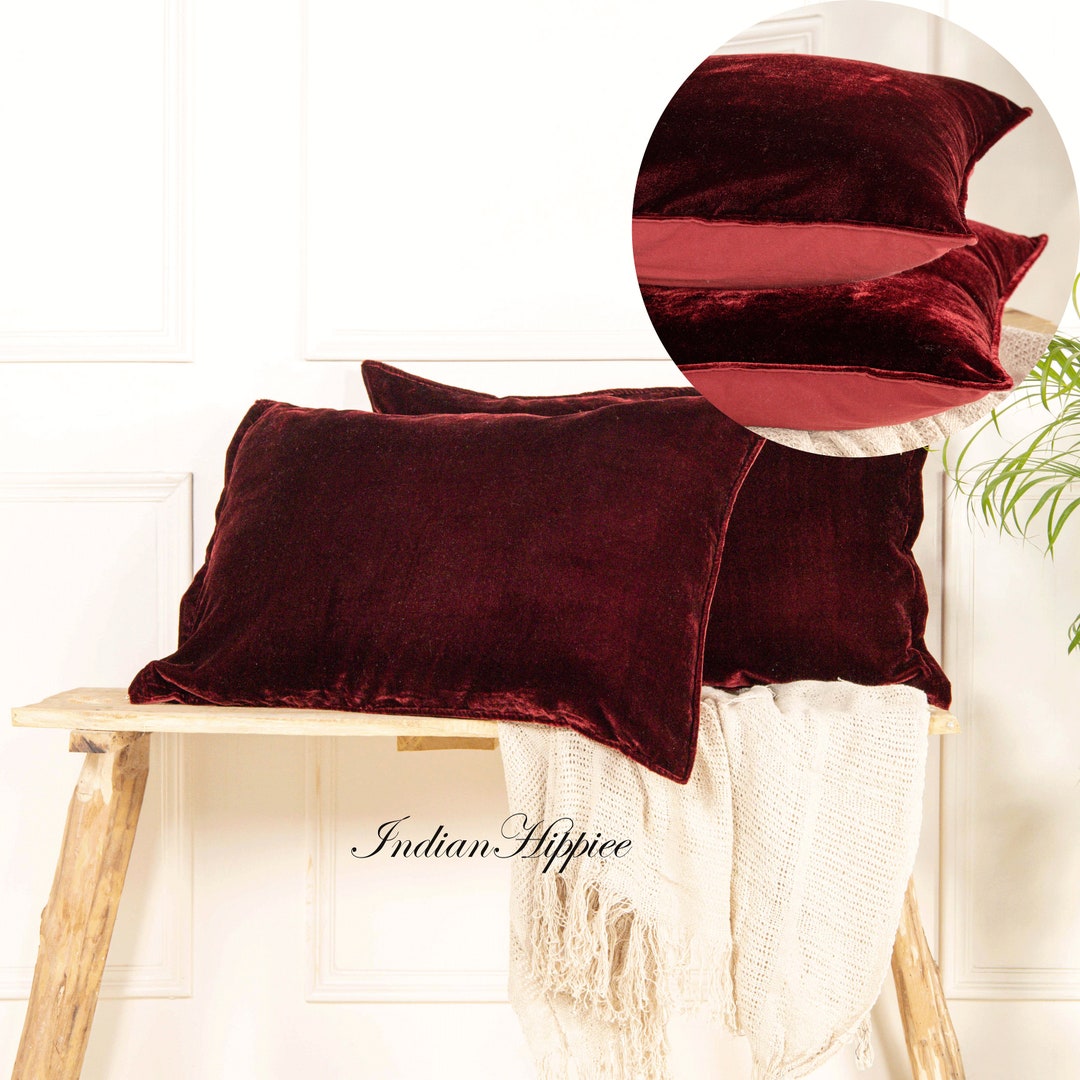 Velvet Pillow Cover, Decorative Velvet Pillow Cases, Custom Living Room ...