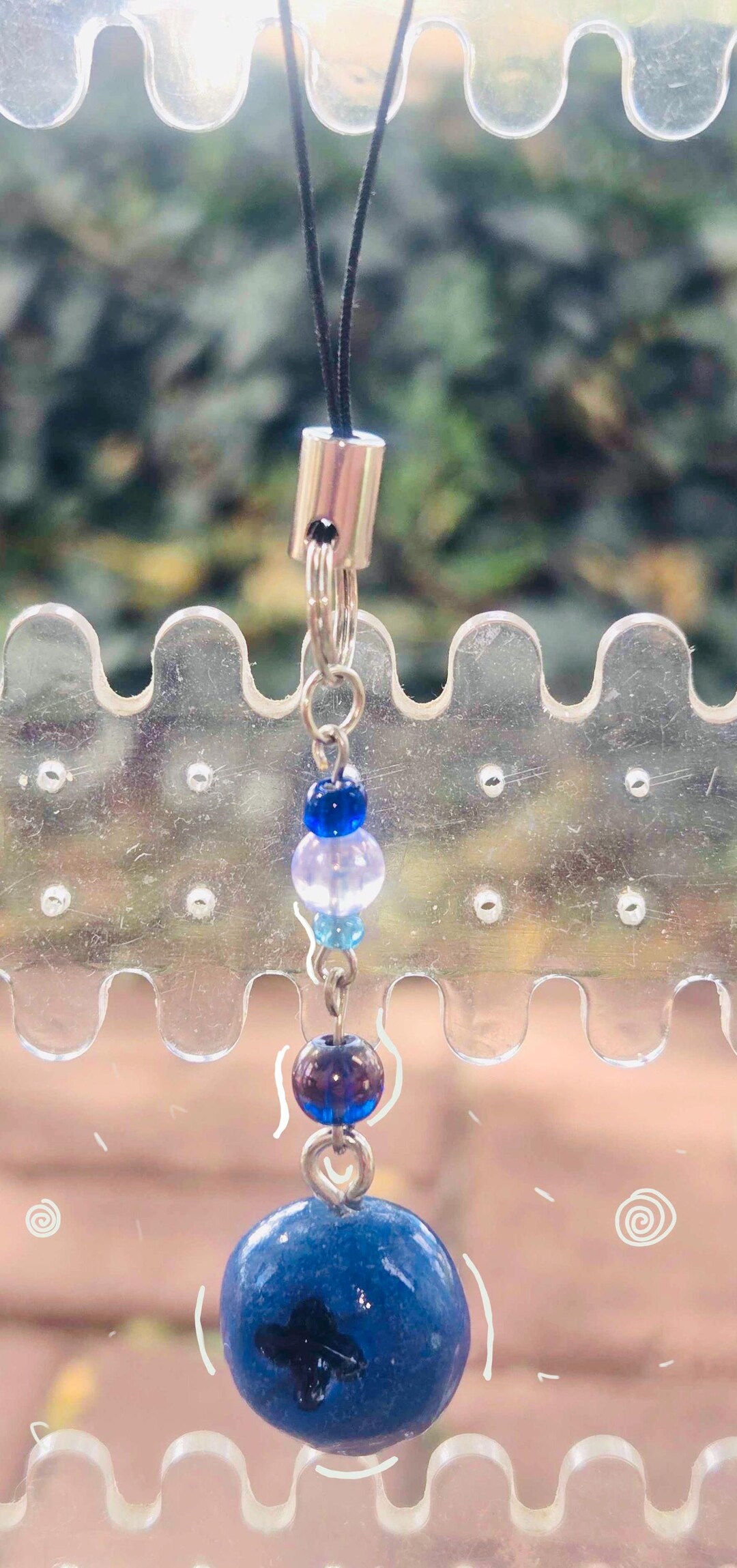 Blueberry Fruit, Clay, Keychain, Phone Charm - Etsy