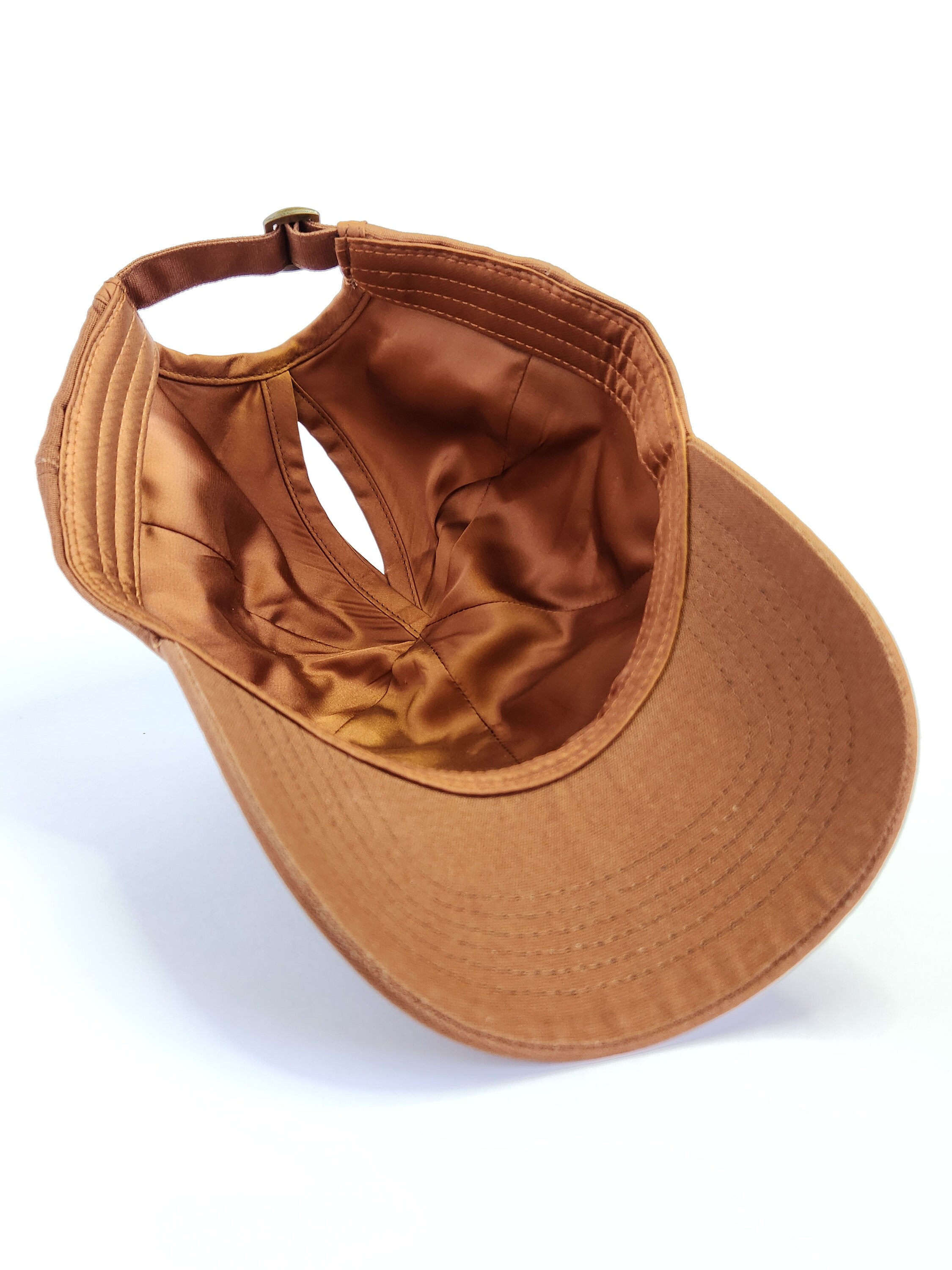 Satin Lined Hat / Ponytail Hole Cap - Etsy