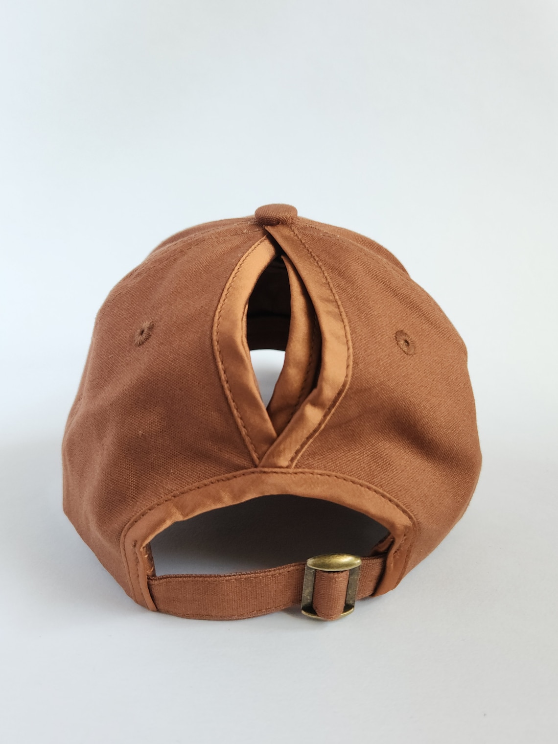 Satin Lined Hat / Ponytail Hole Cap - Etsy