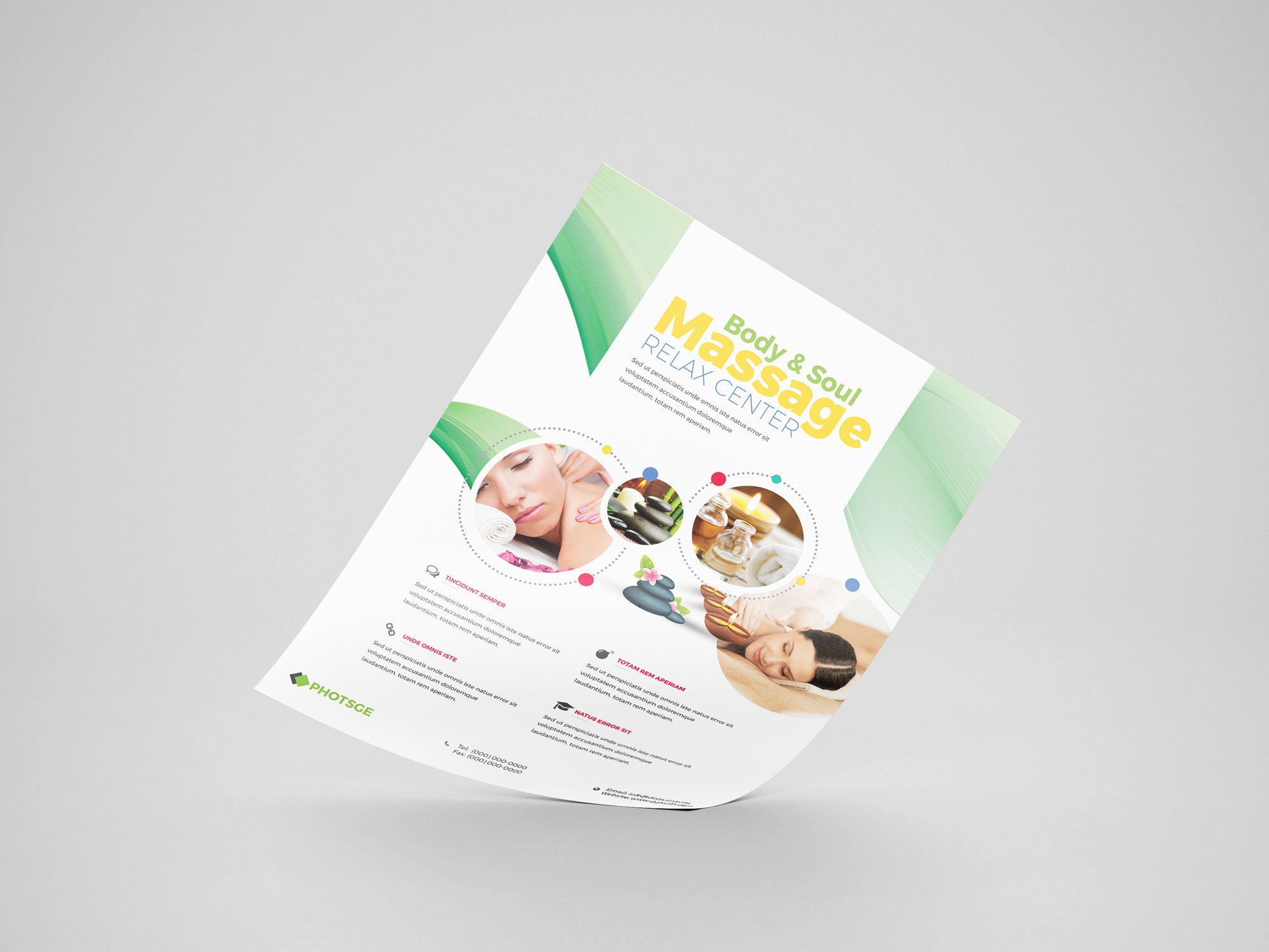 Spa Flyer Template Massage Flyer Template Body Relaxation Flyer Template Photoshop Flyer