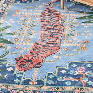 Tufted Bengal Tiger Rug Hand Tufted Rug Tufted Wool Rug Hand Tuft Rug ...