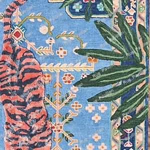 Tufted Bengal Tiger Rug Hand Tufted Rug Tufted Wool Rug Hand Tuft Rug ...