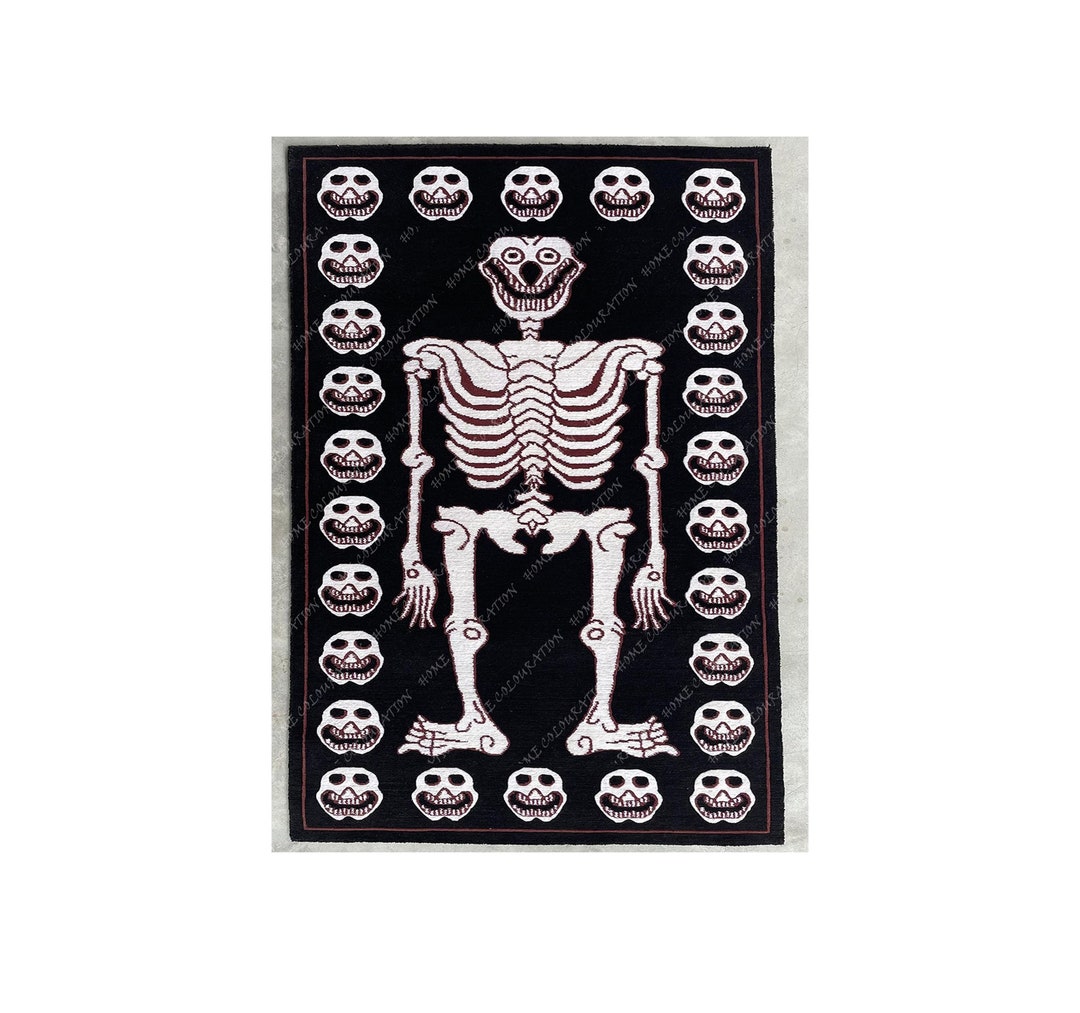 Skeleton Rug Tufted Modern Rug Hand Tufted Rug Tufted Wool Rug Hand ...