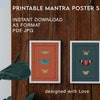 Printable Mantra Poster Set, Positive Affirmations Mantra Growth, Self ...