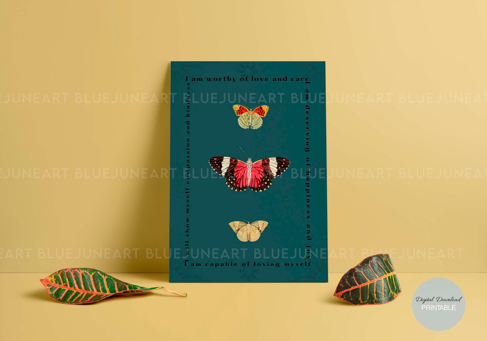 Printable Mantra Poster Set, Positive Affirmations Mantra Growth, Self ...