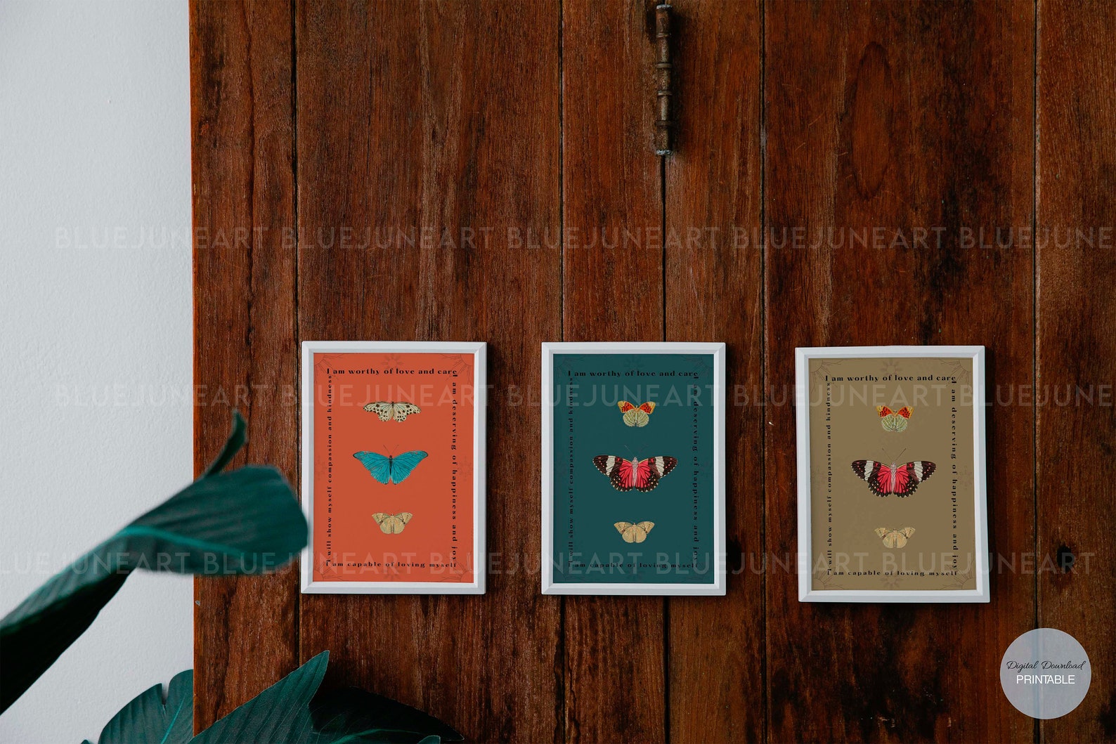 Printable Mantra Poster Set, Positive Affirmations Mantra Growth, Self ...