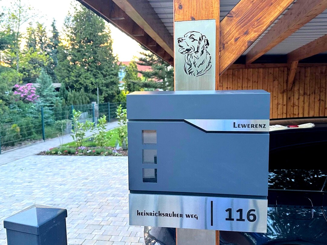 Mailbox Individually Personalized With Laser Engraving Logo Name Street ...