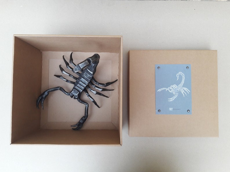 Hand Forged Iron Sculpture Scorpion, Unique Piece of Metal Art ...