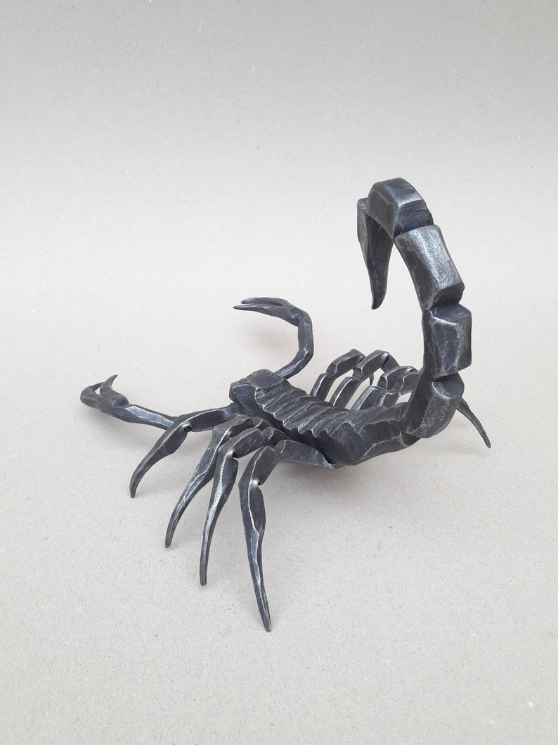 Hand Forged Iron Sculpture Scorpion, Unique Piece of Metal Art ...