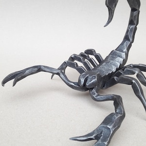 Hand Forged Iron Sculpture Scorpion, Unique Piece of Metal Art ...