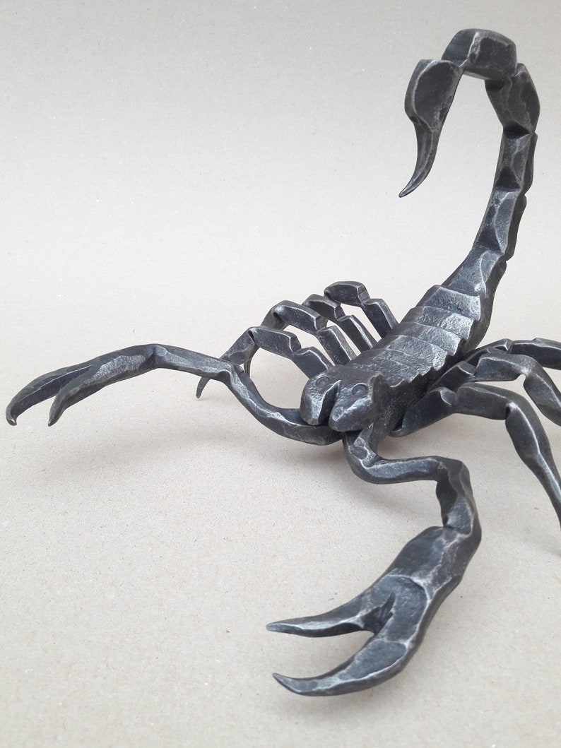 Hand Forged Iron Sculpture Scorpion, Unique Piece of Metal Art ...