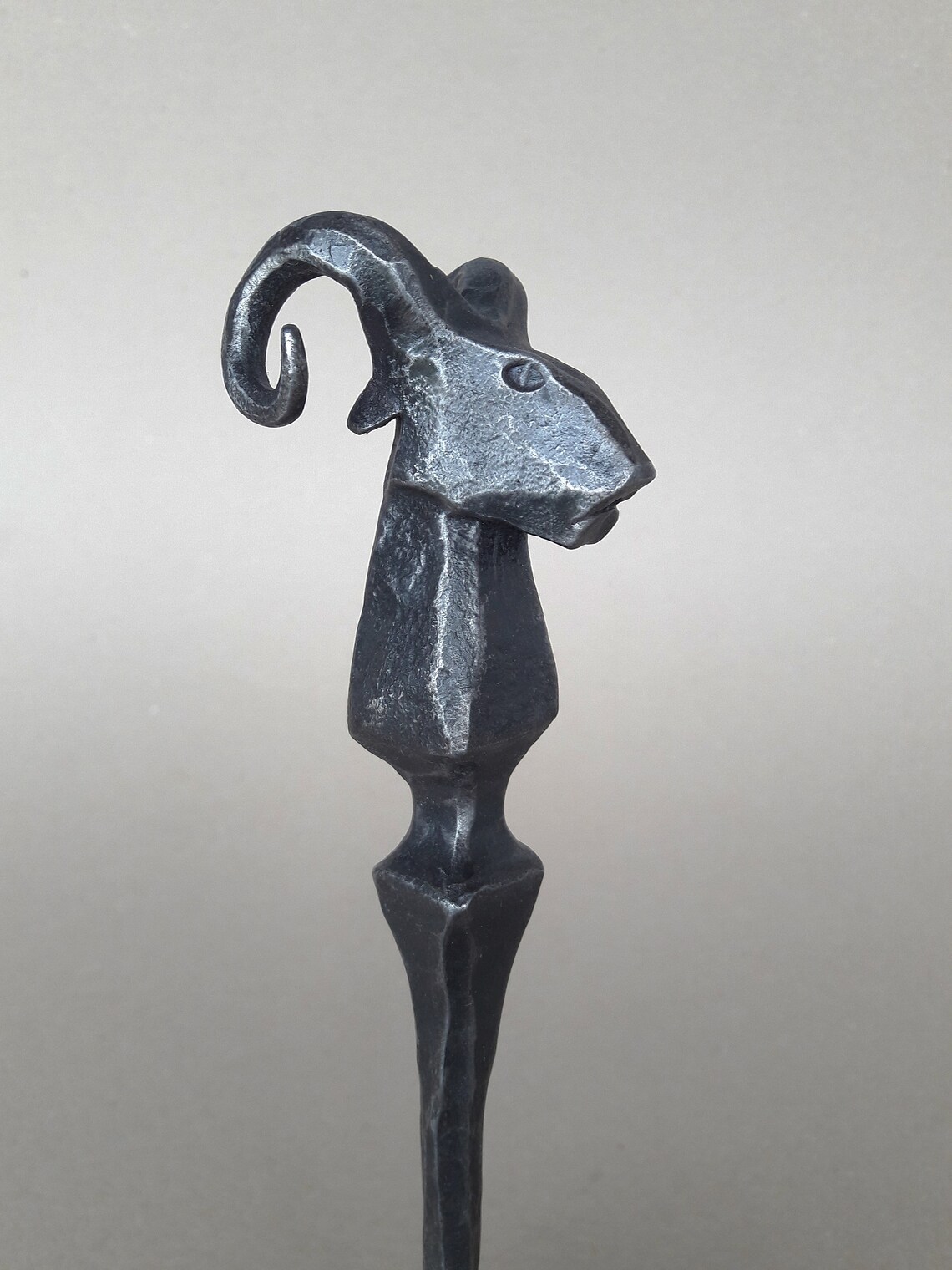 Barbecue Fork – RAM, Hand Forged, Unique Piece of Metal Art, Blacksmith ...