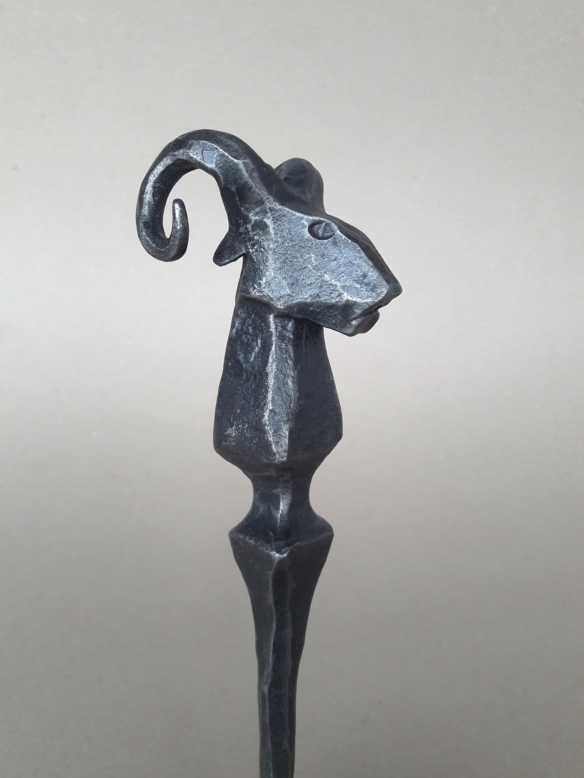 Barbecue Fork – RAM, Hand Forged, Unique Piece of Metal Art, Blacksmith ...