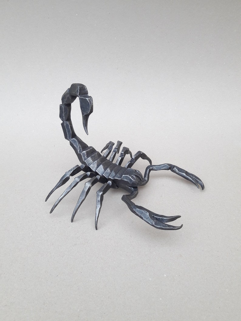 Hand Forged Iron Sculpture Scorpion, Unique Piece of Metal Art ...