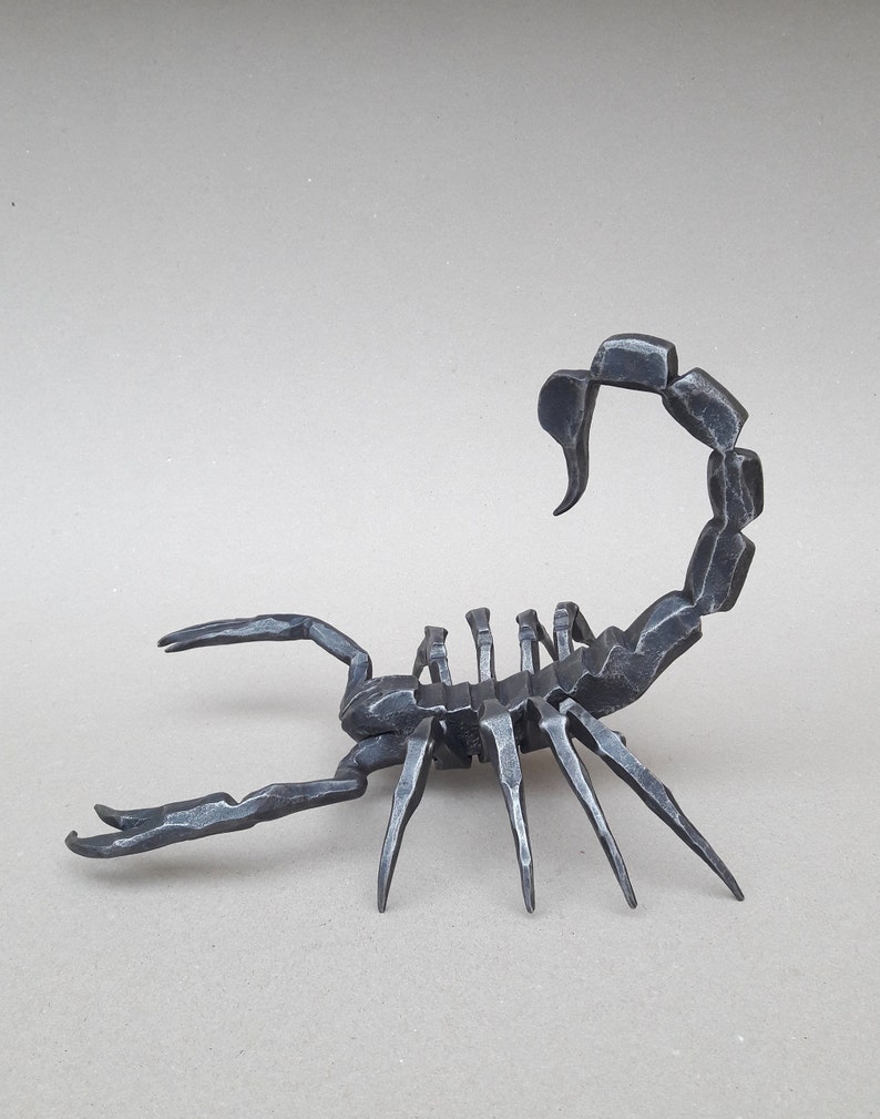 Hand Forged Iron Sculpture Scorpion, Unique Piece of Metal Art ...