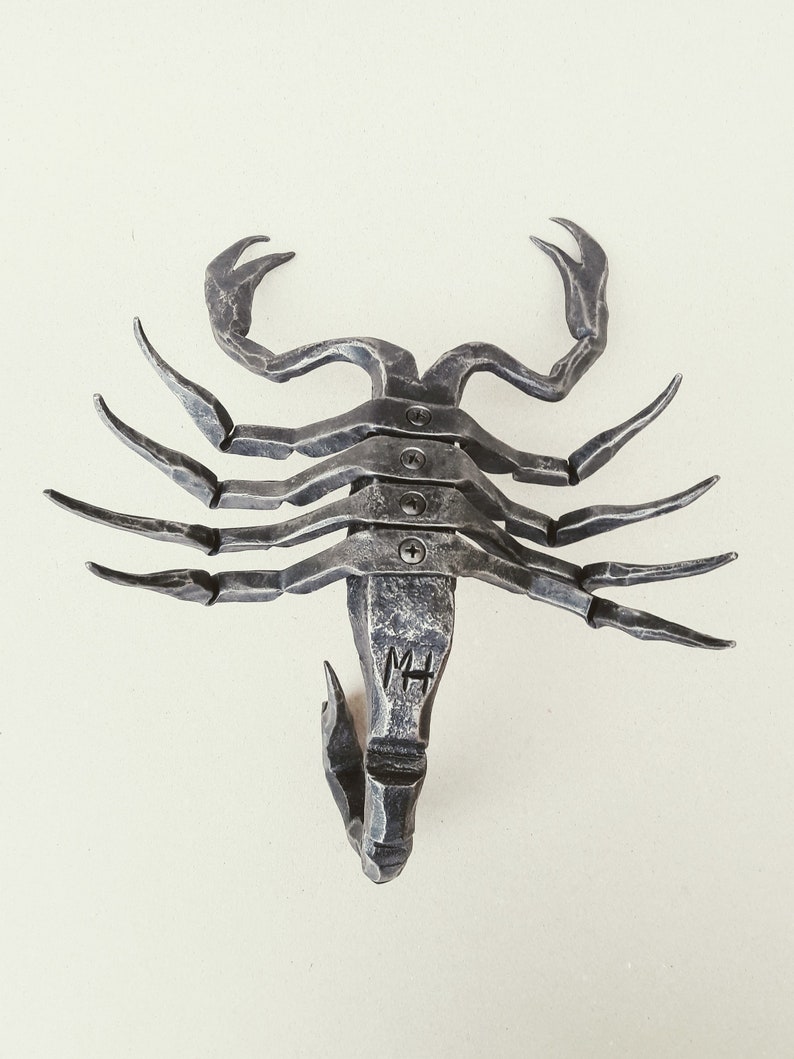 Hand Forged Iron Sculpture Scorpion, Unique Piece of Metal Art ...