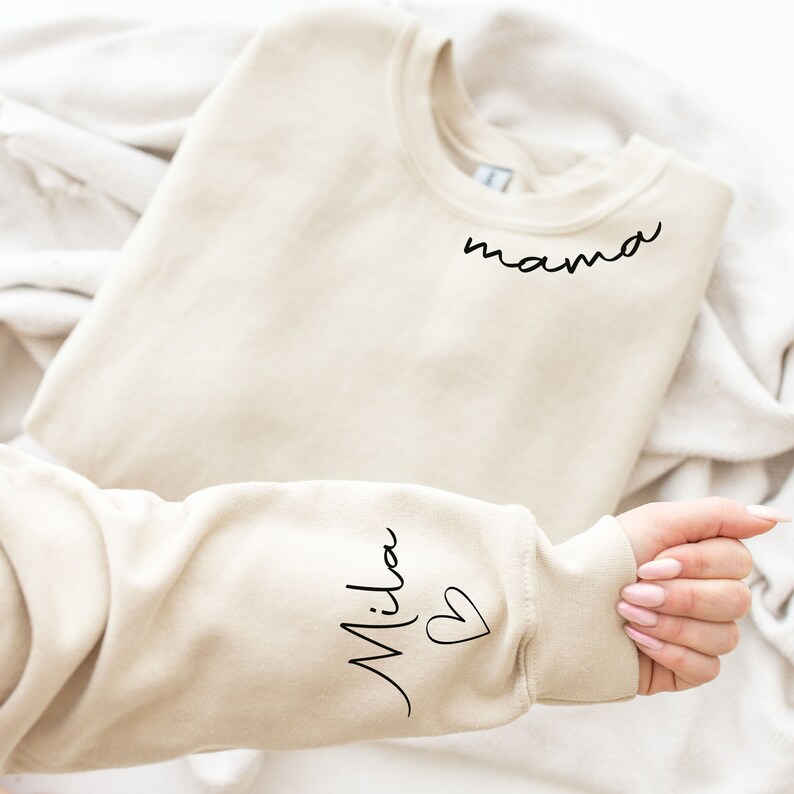 Custom Mama Collar Sweatshirt, Cute Birthday Gift, Personalized ...