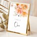 Boho Floral Table Number Template, Printable Editable Wedding Decor ...