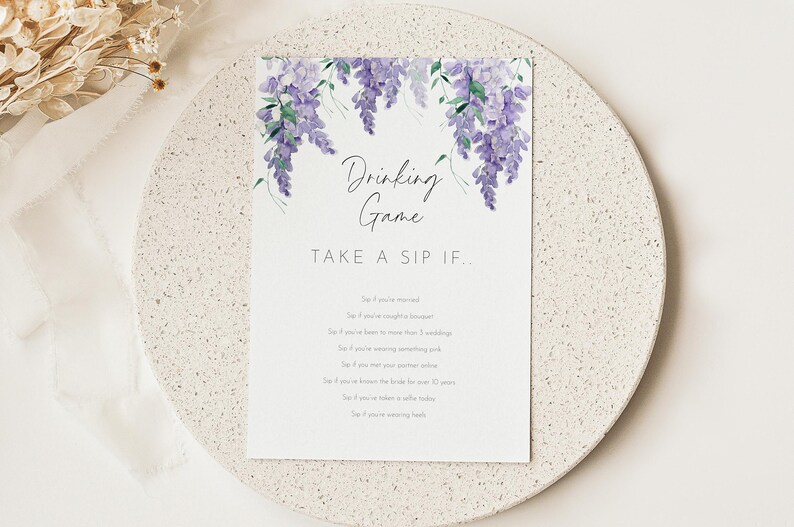 Drink If Game Printable Template, Take a Sip If Bridal Shower Game ...