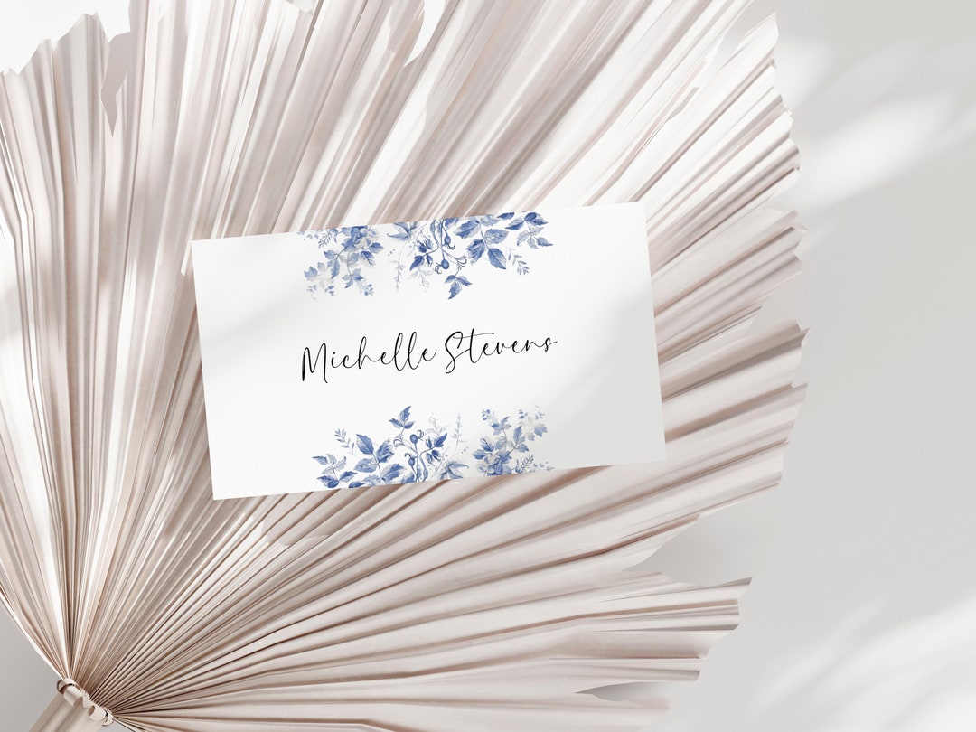 Place Card Editable Template, Wedding Table Setting Name Card ...