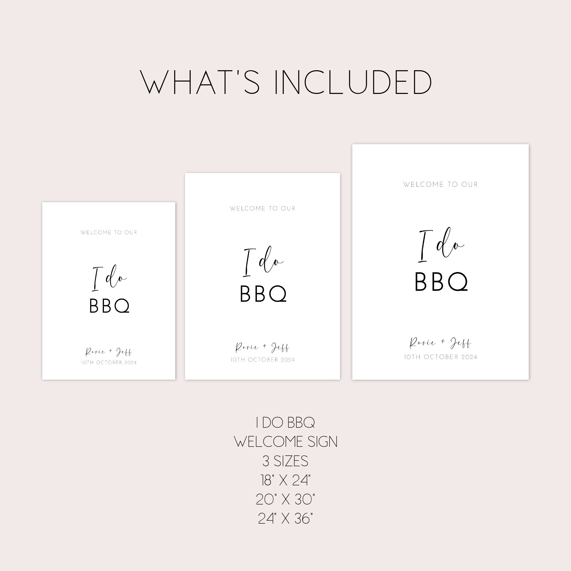 I Do Bbq Sign Template, Bbq Welcome Poster, Barbeque Elopement, Couples ...