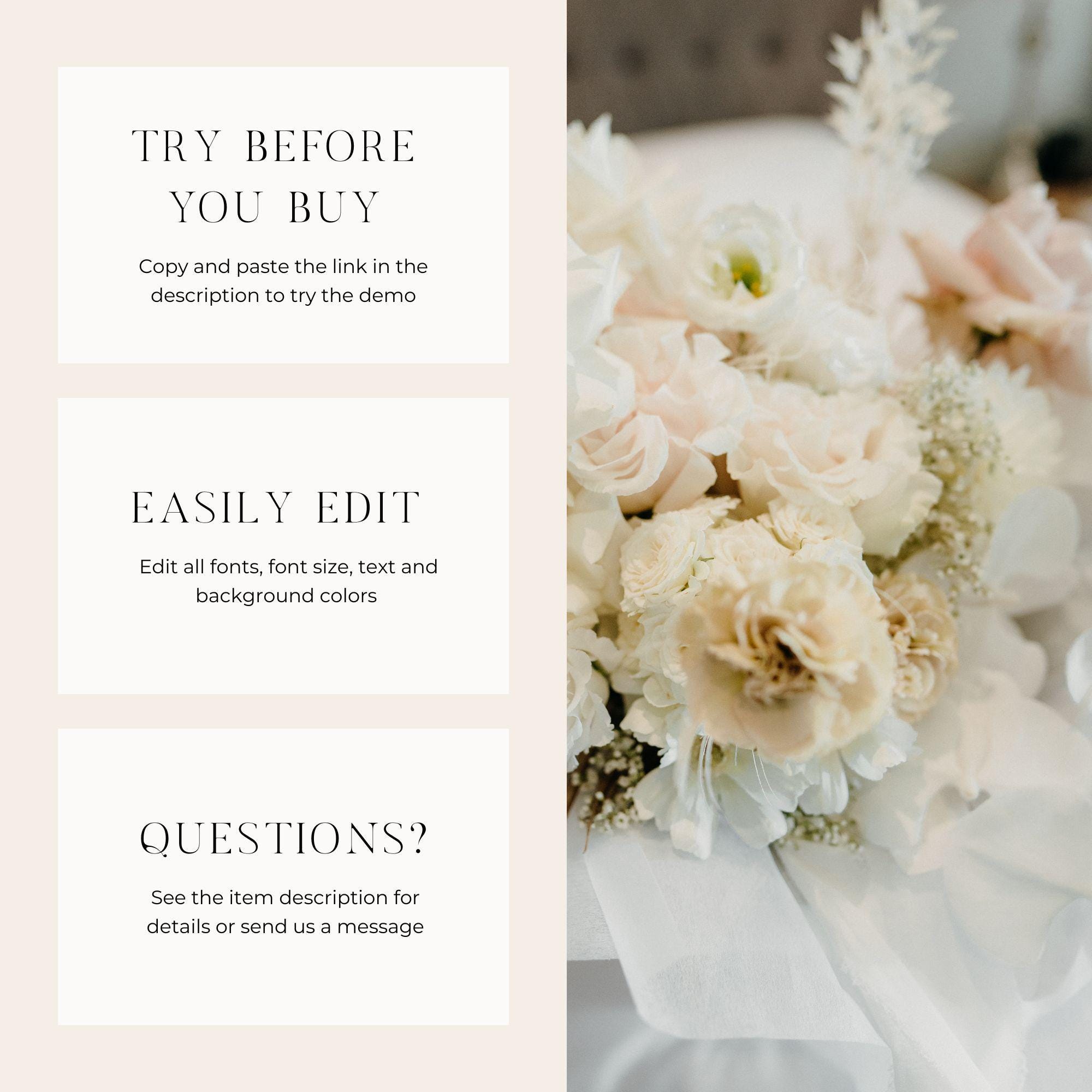 The Party Starts Now Wedding Sign, Editable Template, Modern Minimalist ...