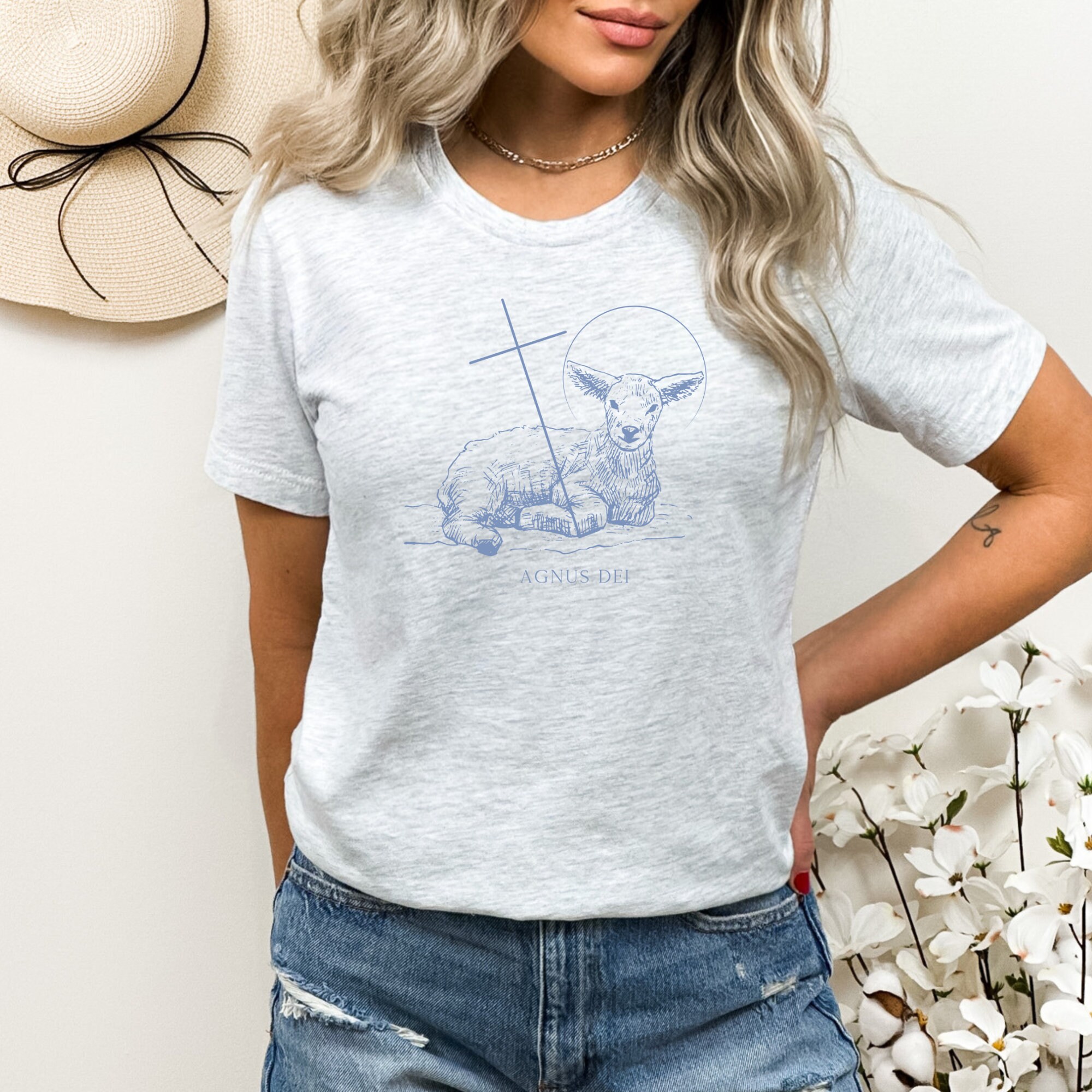 Agnus Dei Shirt, Catholic Gift, Catholic Shirt, Catholic Mom Gift, Gift ...