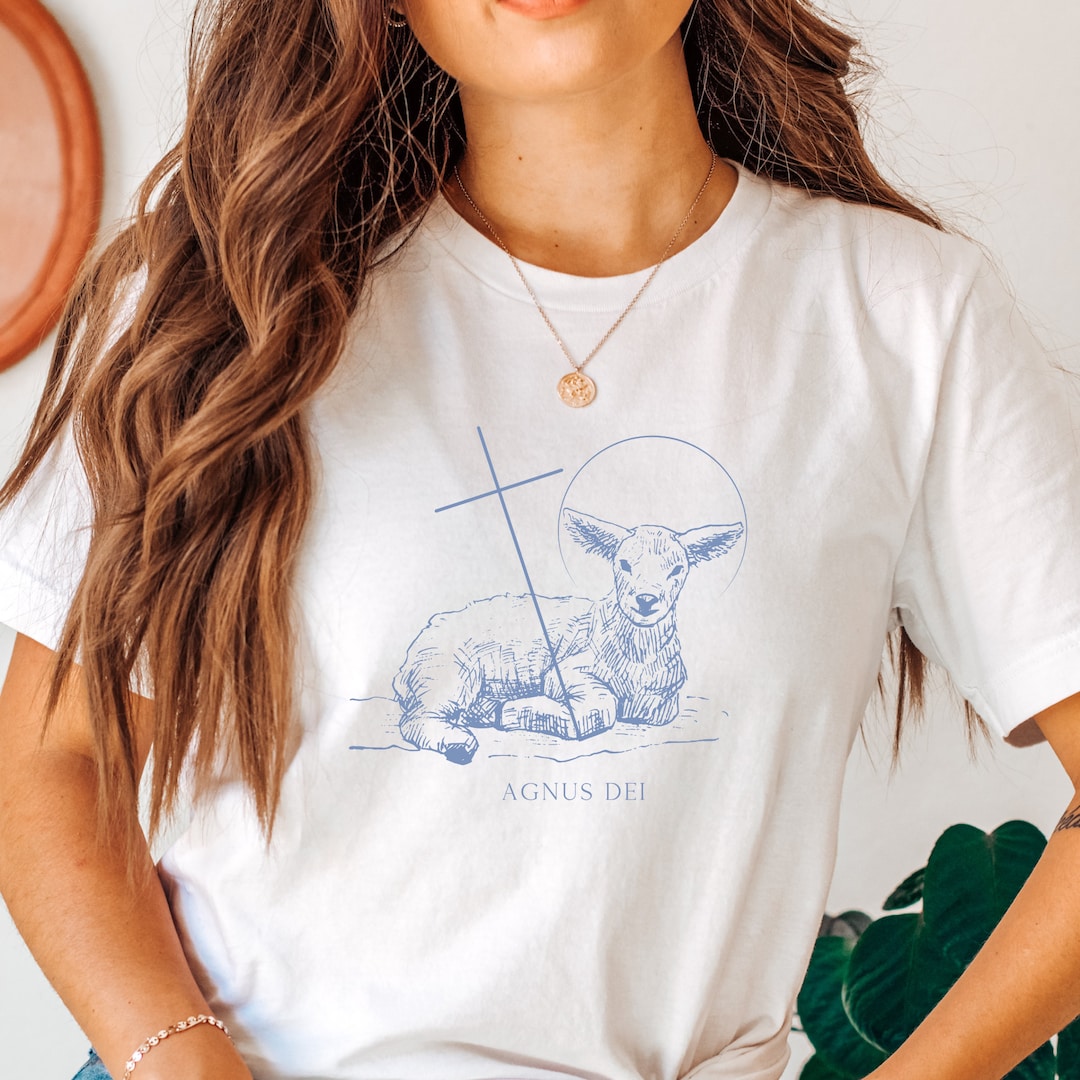 Agnus Dei Shirt, Catholic Gift, Catholic Shirt, Catholic Mom Gift, Gift ...