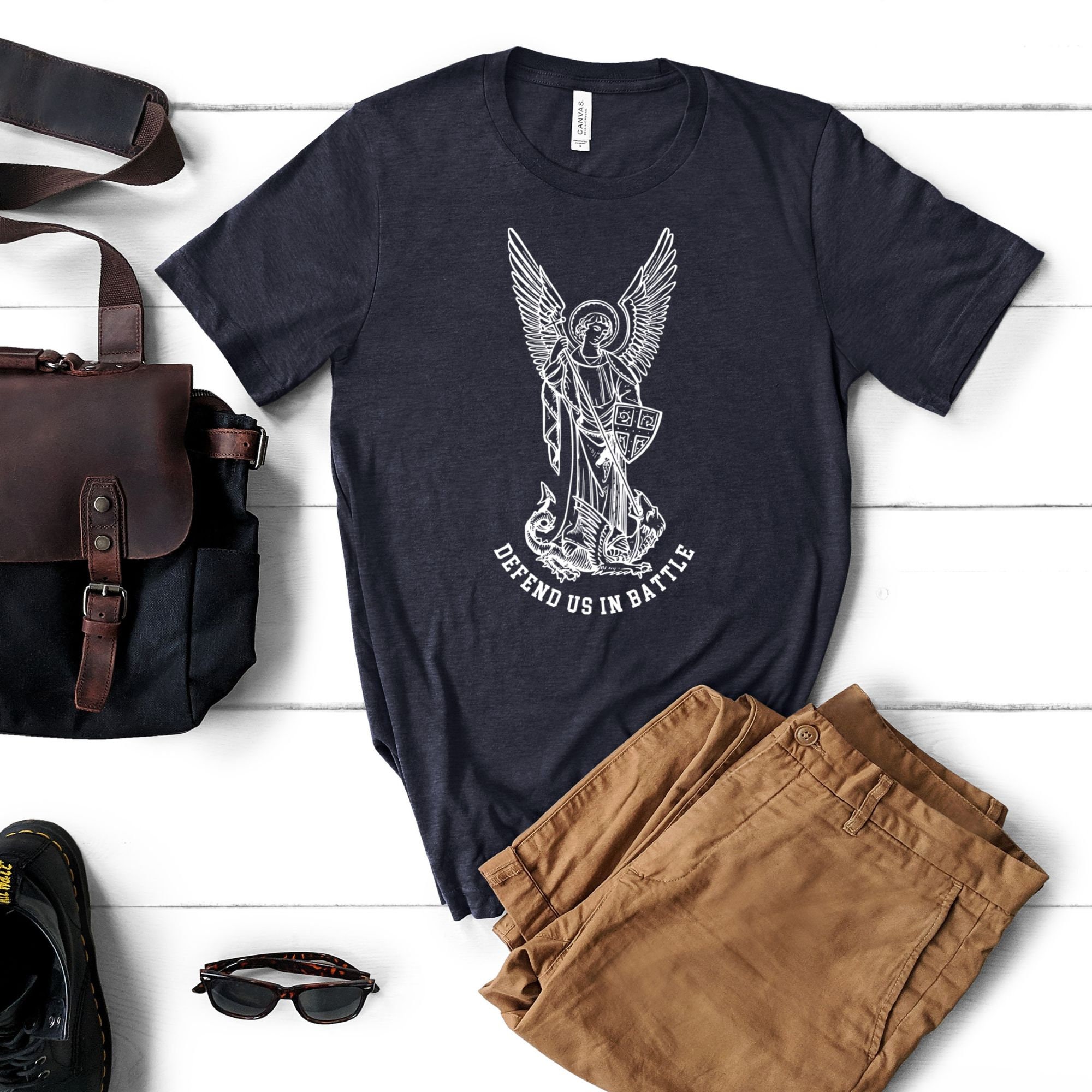 St. Michael Shirt, Catholic Gift, Catholic Shirt for Men, Catholic Men ...