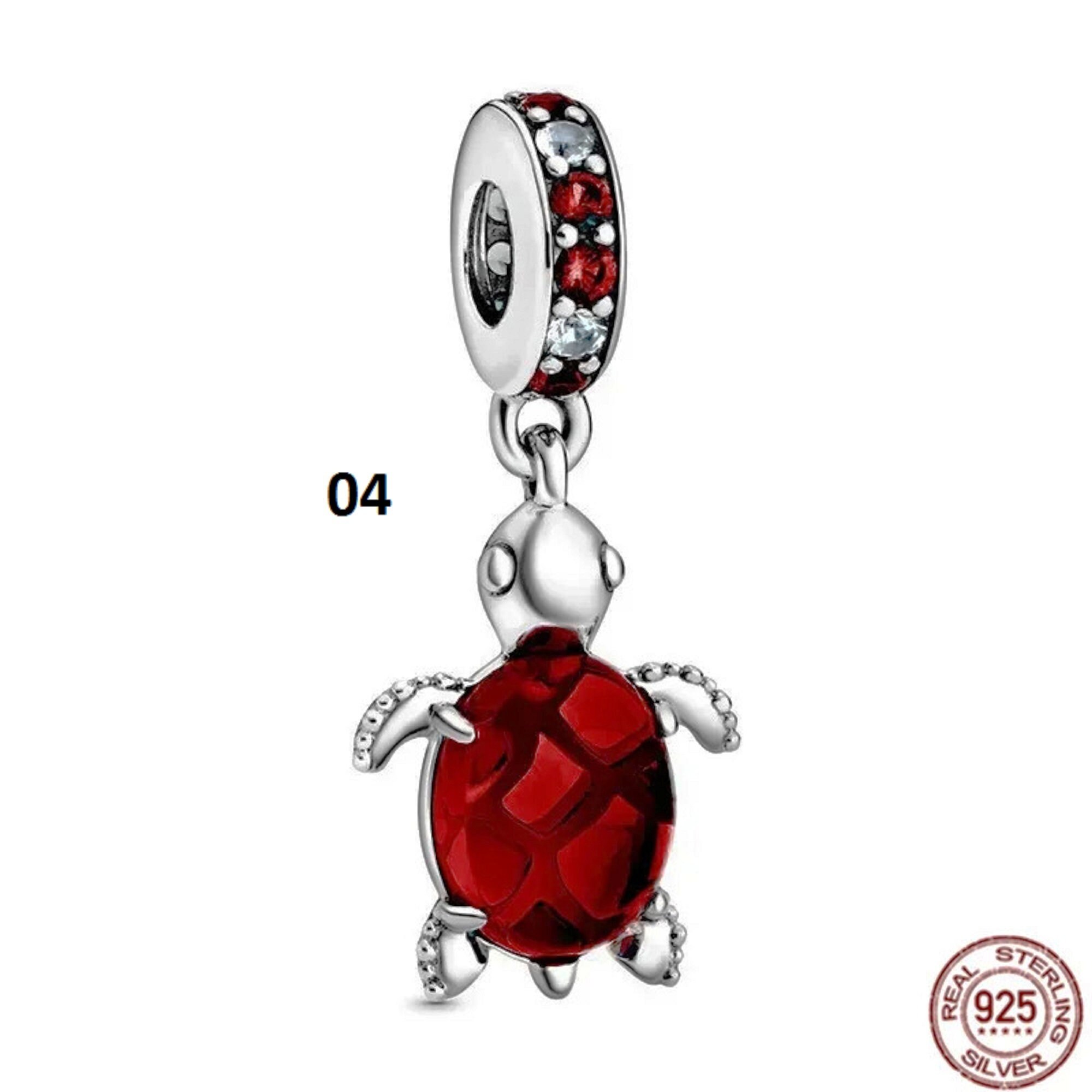 Murano Glass Sea Turtle Dangle Charm for Bracelet, Animal Charms, Snake ...
