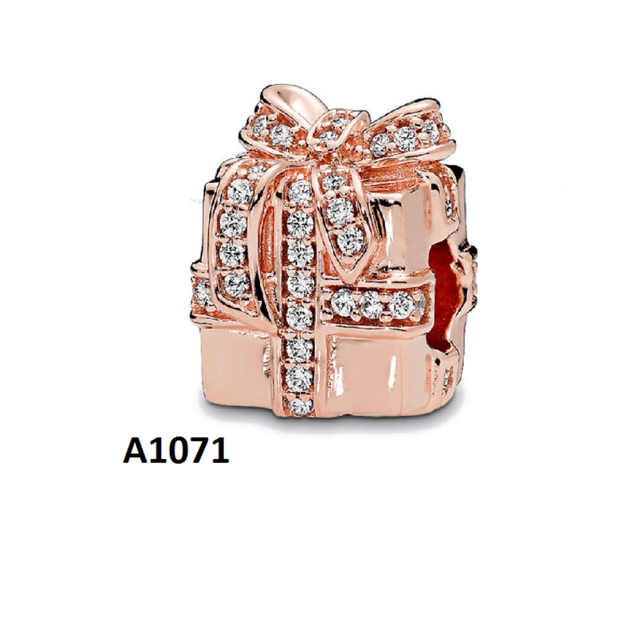 Rose Gold Dangle Charms for Pandora Bracelet, 925 Sterling Silver Heart ...