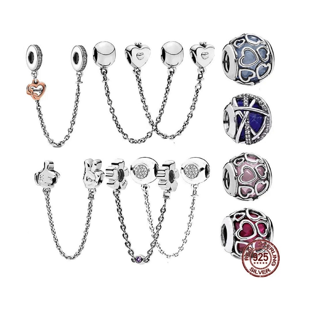 Sparkling Family Tree Safety Chain Charm for Bracelet, Animal Charms ...