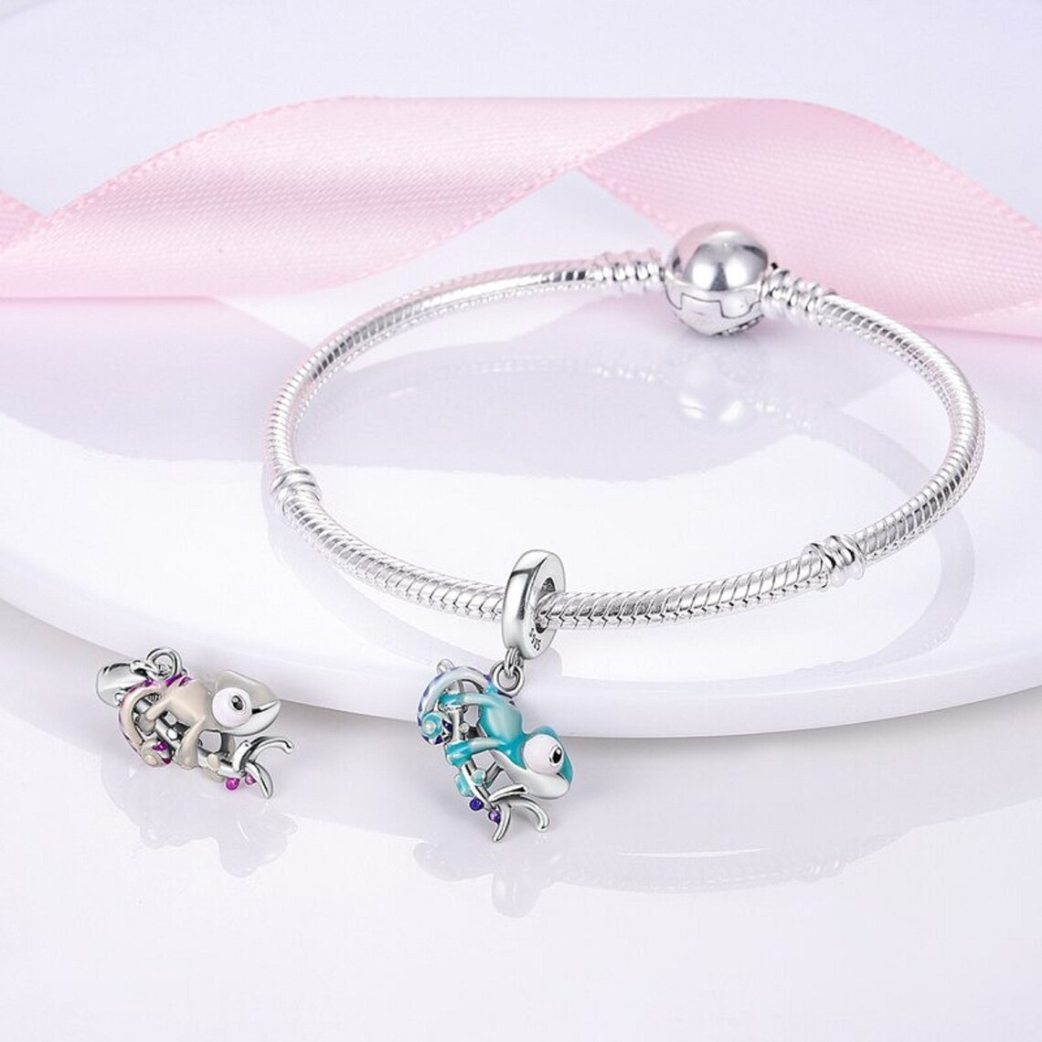 Color Changing Chameleon Charms for Pandora Bracelet Sterling - Etsy